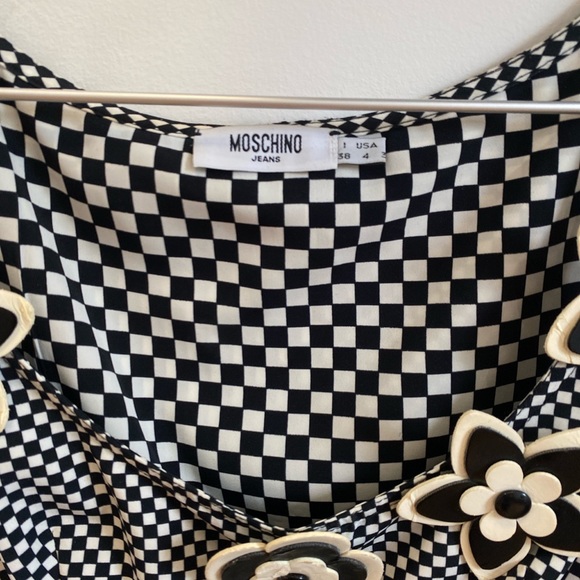 Moschino | Dresses | Vintage Moschino Jeans Checkered Mini Dress With ...